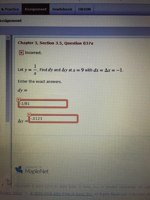 Solved & Practice Assignment Gradebook ORION ssignment | Chegg.com