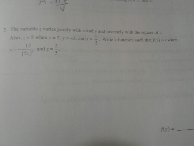 Solved The variable z varies jointly with x and y and | Chegg.com