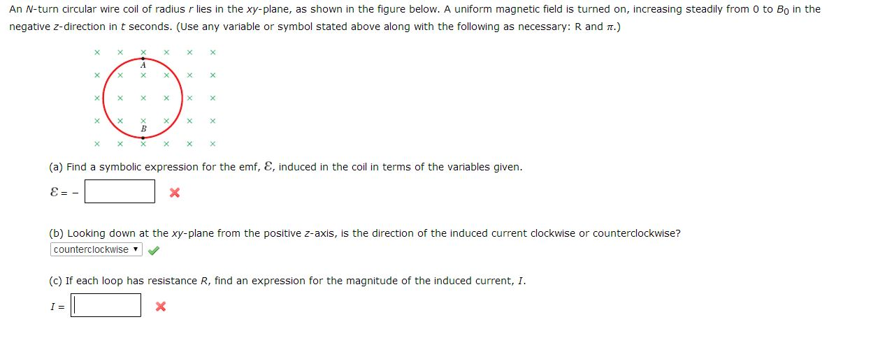 Solved Find a symoblic expression for the emf induced in the | Chegg.com