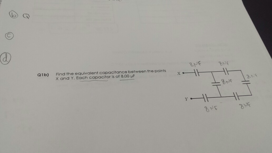 Solved Find the equivalent capacitance between the points X | Chegg.com