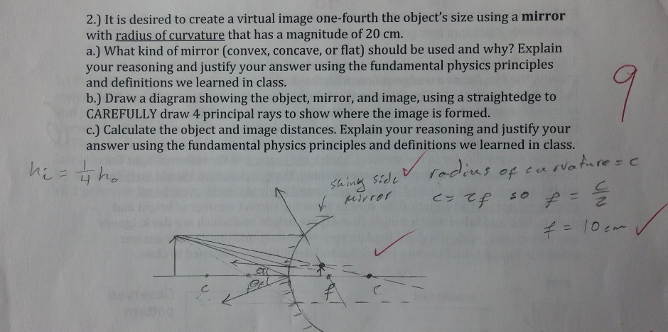Solved 2.) It is desired to create a virtual image | Chegg.com