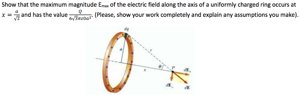 Solved Show that the maximum magnitude E_max of the electric | Chegg.com