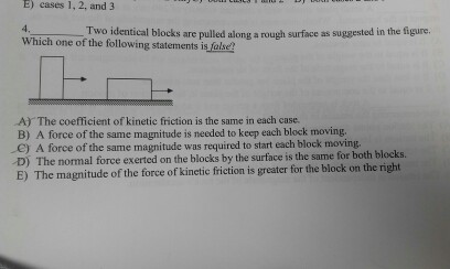 Solved: _____Two Identical Blocks Are Pulled Along A Rough... | Chegg.com