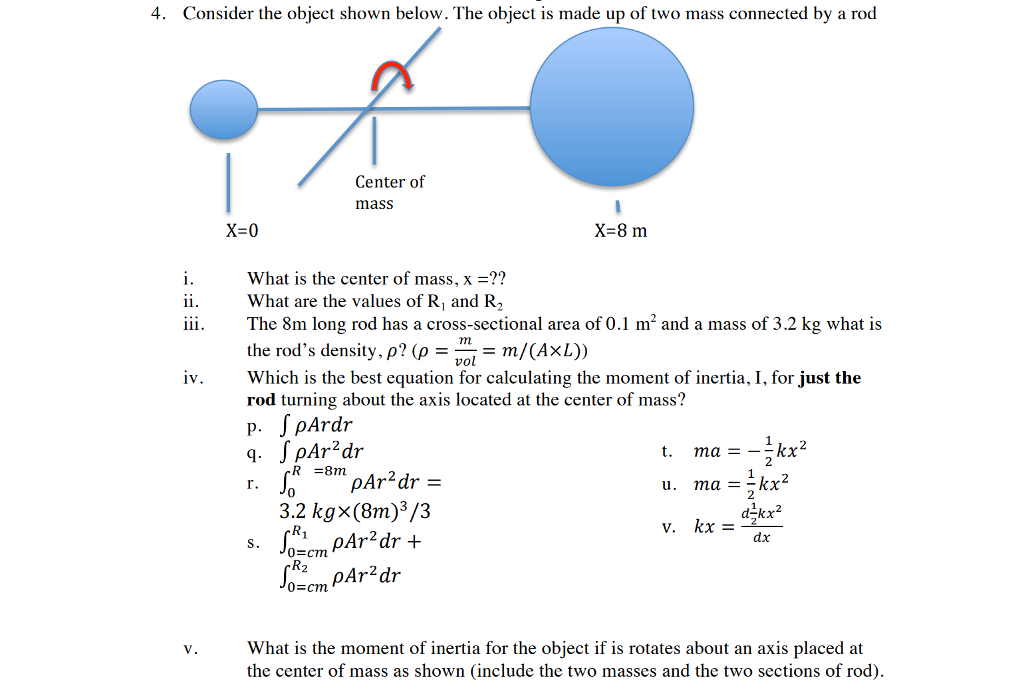 Solved 4. Consider the object shown below. The object is | Chegg.com