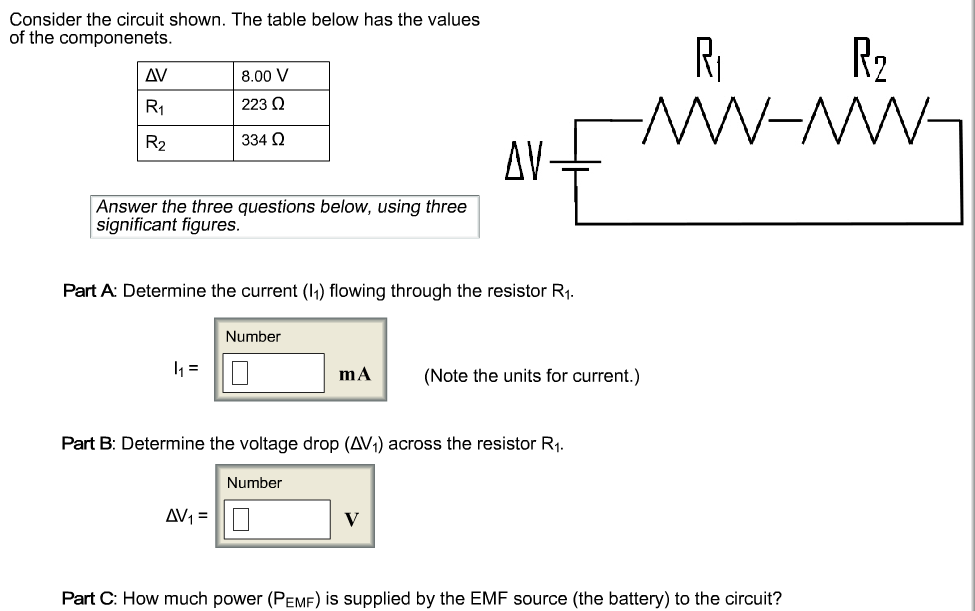 Solved Consider the circuit shown. Determine the current, | Chegg.com