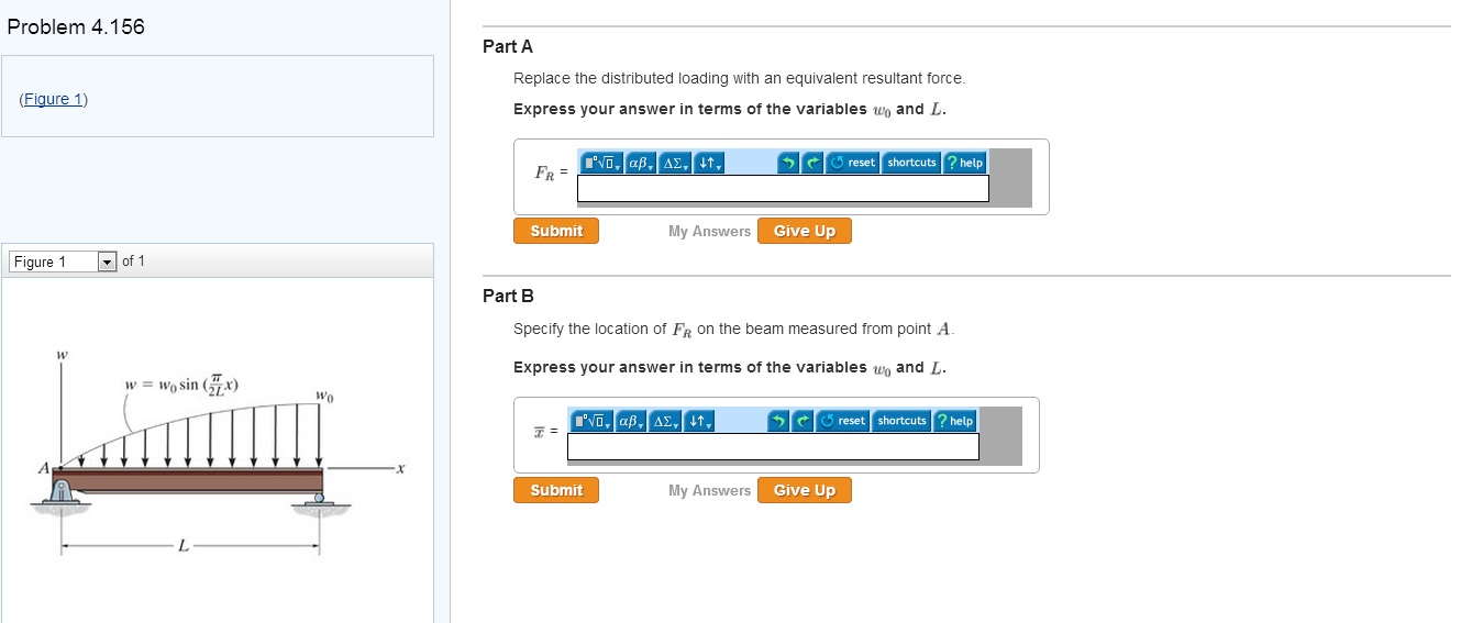 Solved Replace The Distributed Loading With An Equivalent 