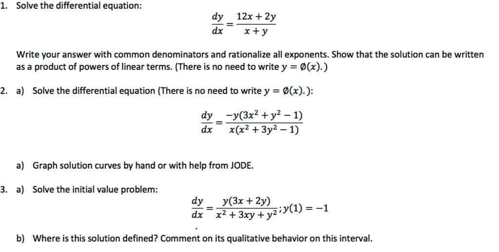 Solved Solve the differential equation: dy/dx = 12x + 2/x + | Chegg.com
