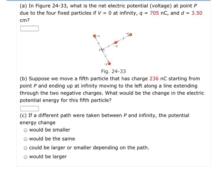 Solved (a) In Figure 24-33, what is the net electric | Chegg.com