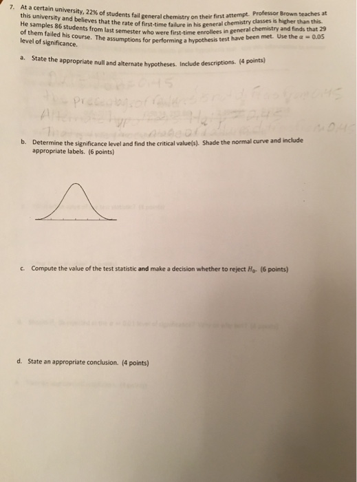 Solved At a certain university, 22% of students fail general | Chegg.com