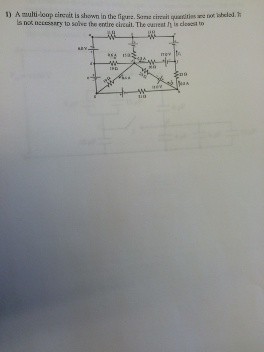 A multi-loop circuit is shown in the figure. Some | Chegg.com