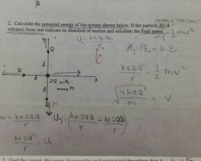 Solved Calculate the potential energy of the system shown | Chegg.com