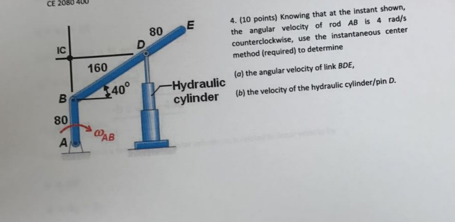 Solved Knowing that at the instant shown, the angular | Chegg.com