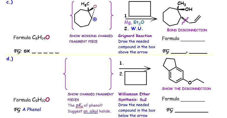 Solved IV. Please complete the following reaction schemes. | Chegg.com