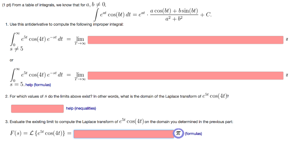 Solved From a table of integrals, we know that for a, b | Chegg.com