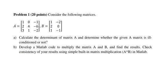 Solved Problem 1 (20 points) Consider the following | Chegg.com
