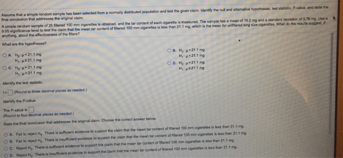 Solved Assume that a simple random sample has been selected | Chegg.com