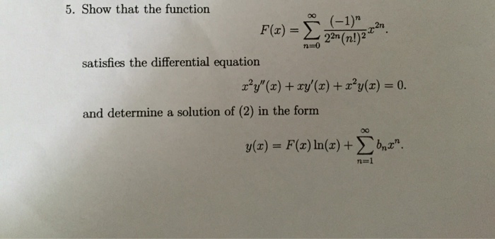 Solved Show that the function F(x) = (-1)n/2 2n(n!)2 x 2n. | Chegg.com