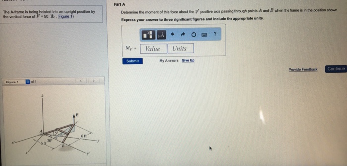 Solved The A-frame is being hoisted into an upright position | Chegg.com
