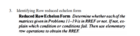 Solved 3. Identifying Row reduced echelon form Reduced Ro | Chegg.com
