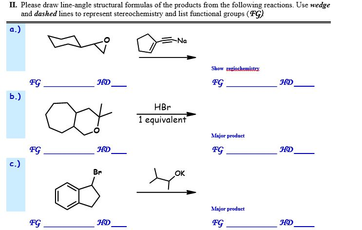 Solved IL. Please draw line-angle structural formulas of the | Chegg.com