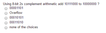 Solved Using 8-bit 2s complement arithmetic add 11011011 to | Chegg.com