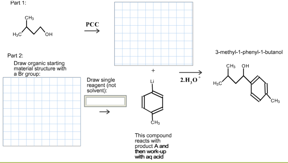 Solved Part 1 CH3 OH H3C Part 2 Draw organic starting | Chegg.com