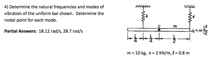 4) Determine the natural frequencies and modes of | Chegg.com