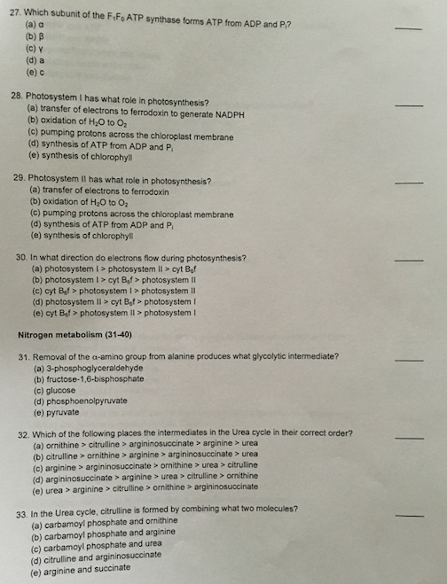 Solved Which subunit of the F_1F_0 ATP synthase forms ATP | Chegg.com