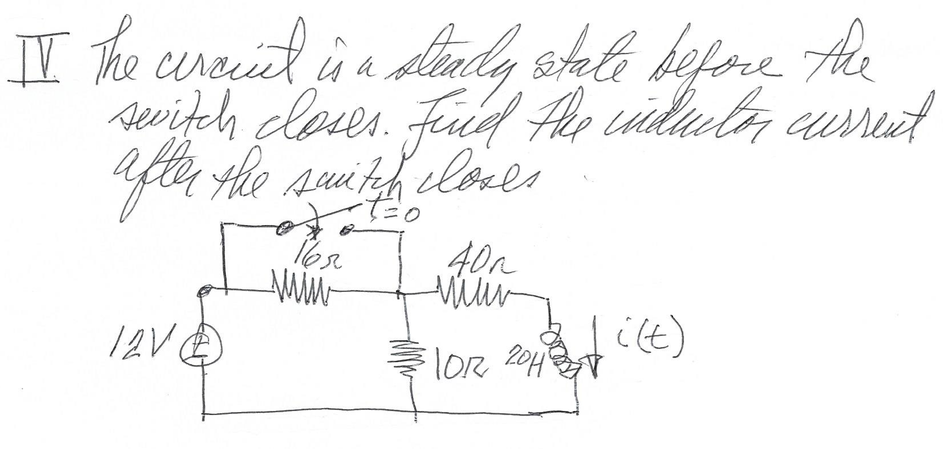 Solved The Circuit Is At Steady State Before The Switch