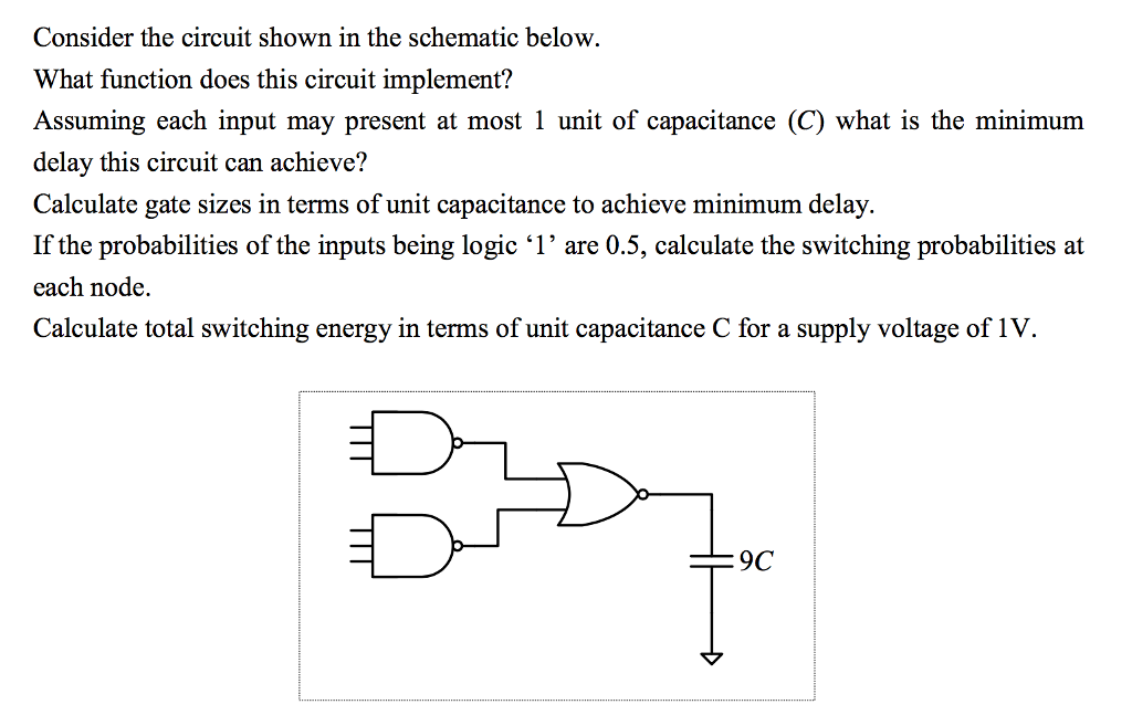 Solved Consider The Circuit Shown In The Schematic Below