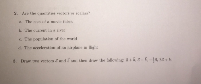 Solved Are the quantities vectors or scalars? The cost of a | Chegg.com