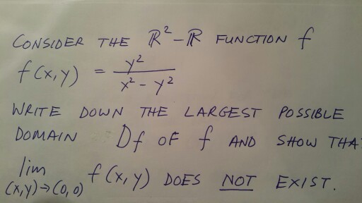 Solved CONSIDER THE R^2-R FUNCTION f f(x, y) = y^2/x^2 - | Chegg.com