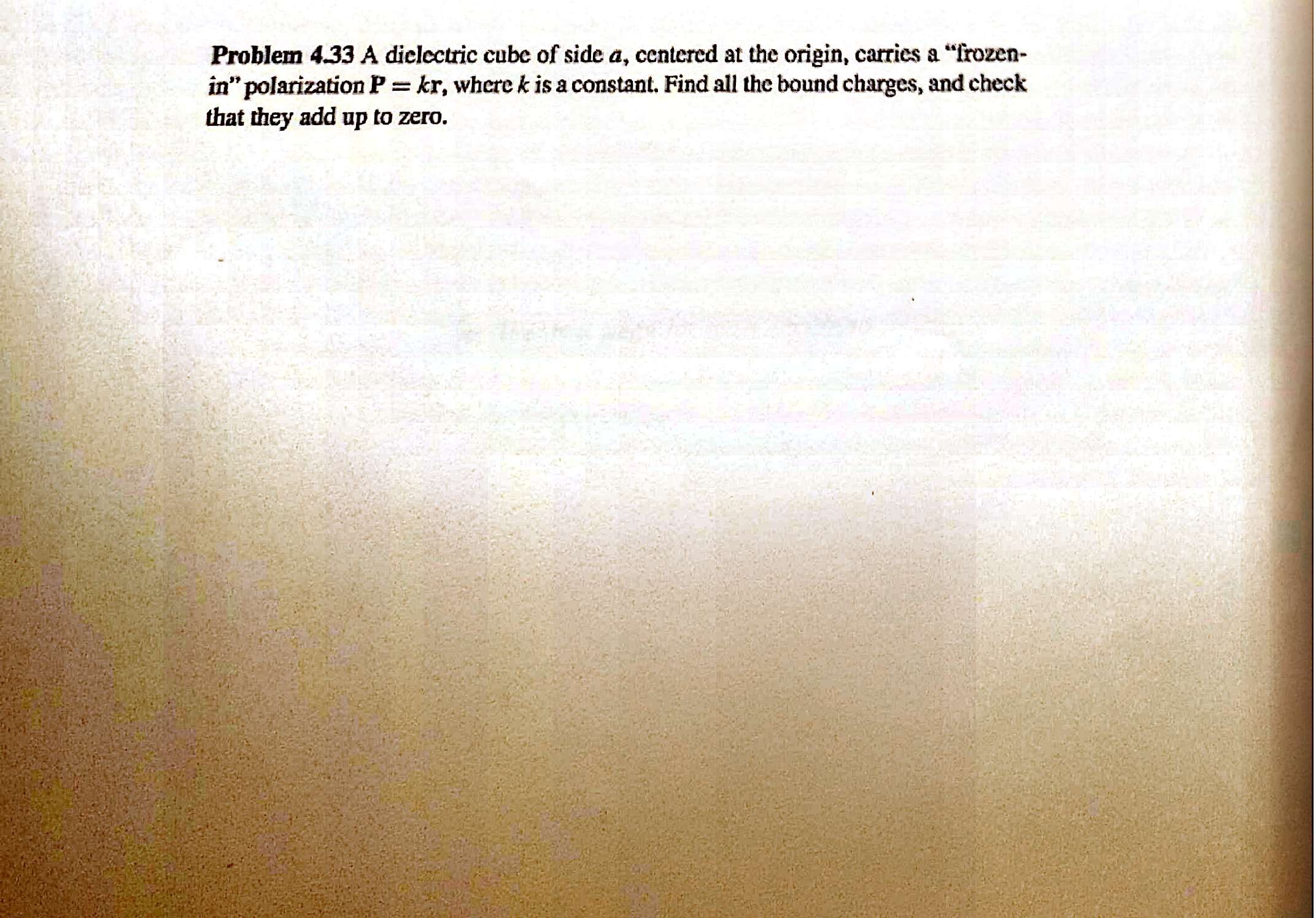 Solved A Dielectric Cube Of Side A Centered At The Origin