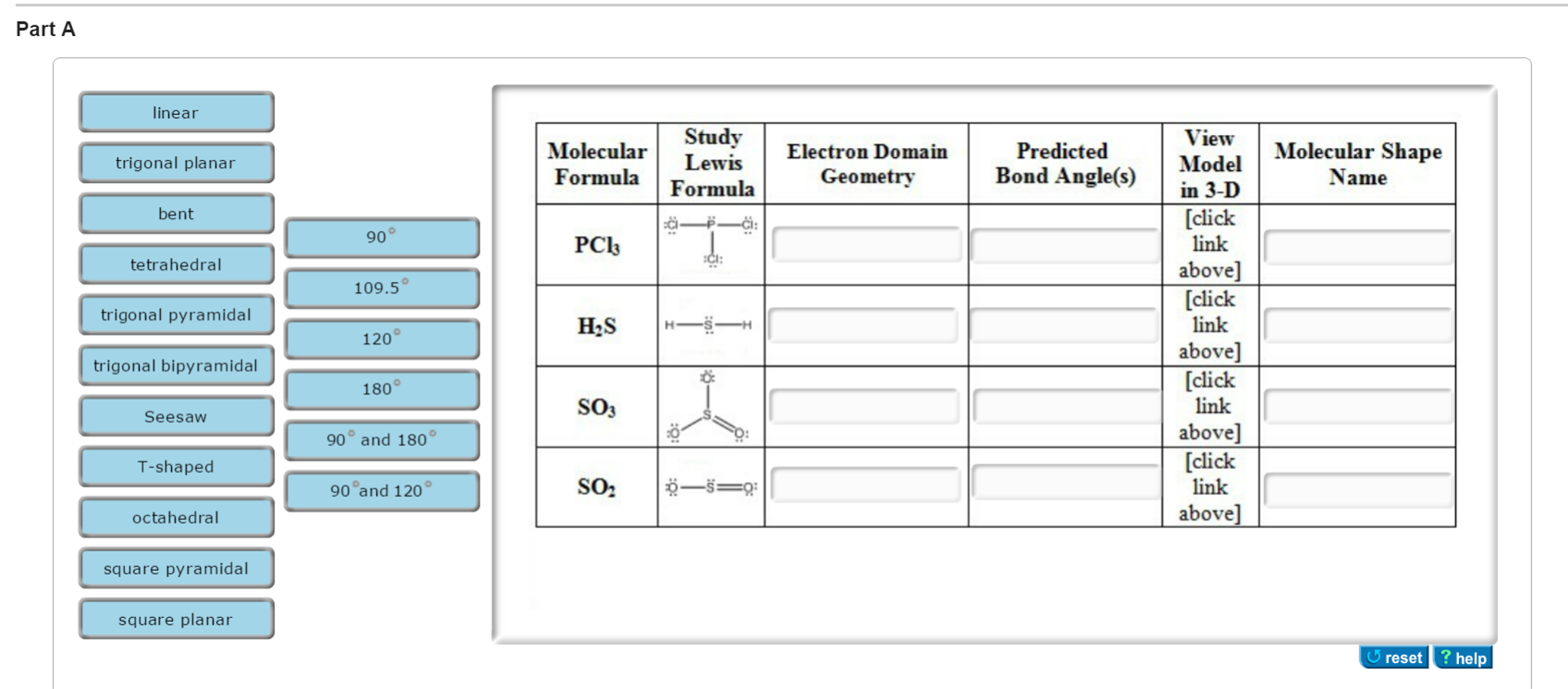 Solved Part A linear Studv View MolecularLewis Formula | Chegg.com