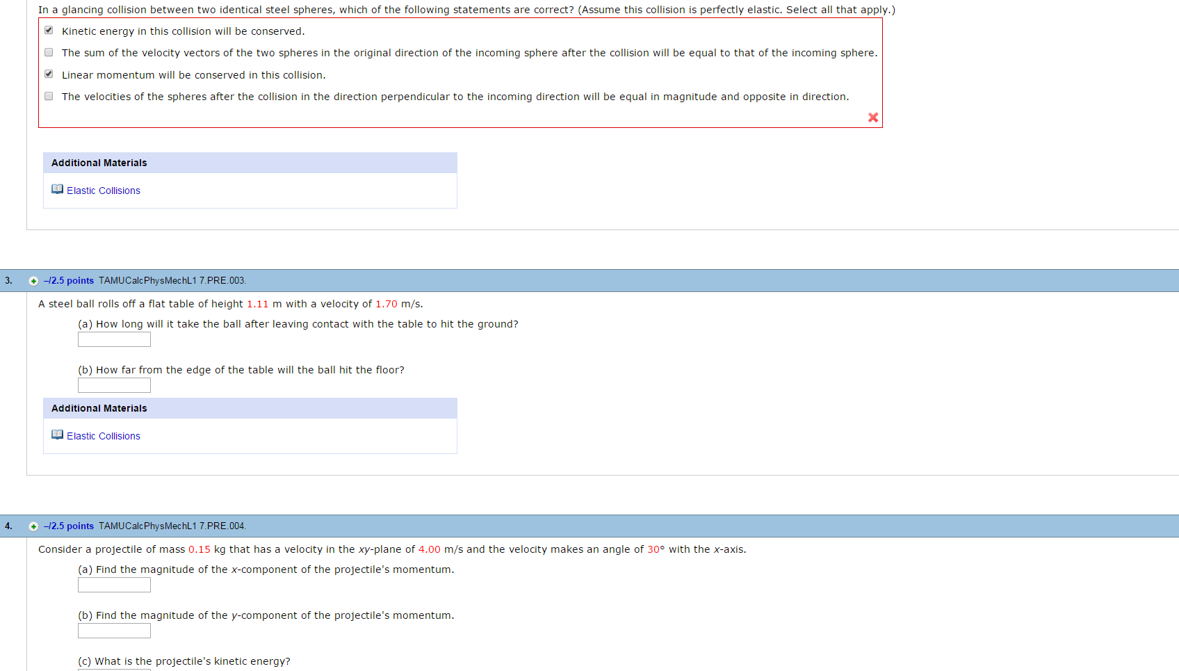 Solved In a glancing collision between two identical steel | Chegg.com