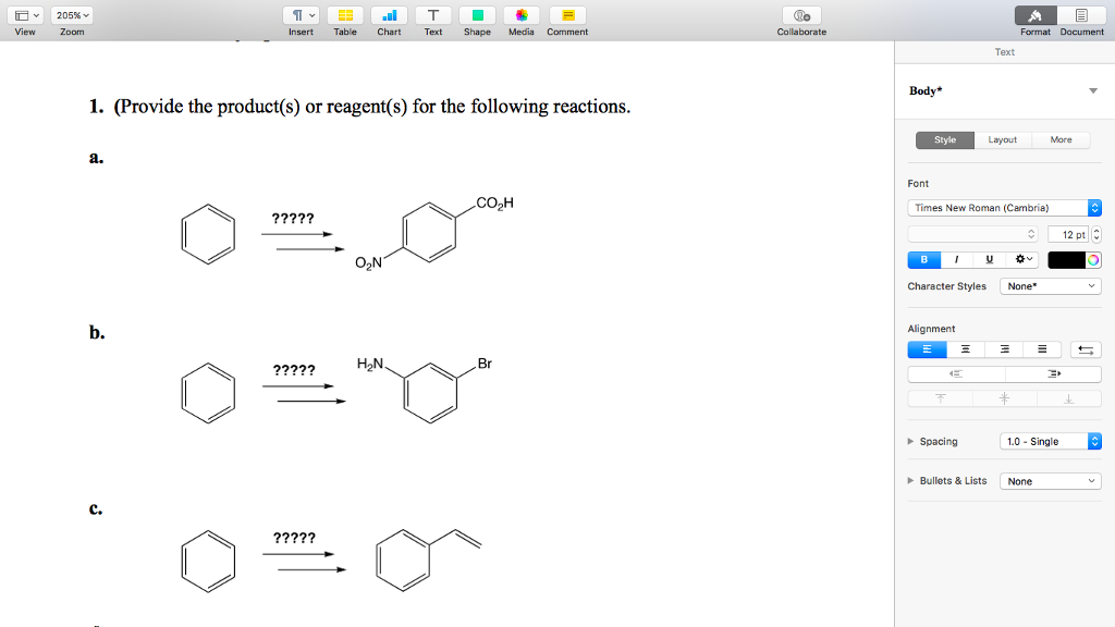 Solved View 205% Insert Table Chart Text shape Media comment | Chegg.com
