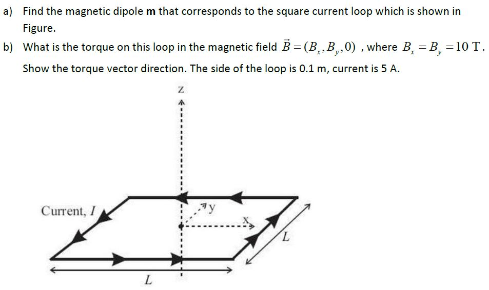 Solved Find the magnetic dipole m that corresponds to the | Chegg.com