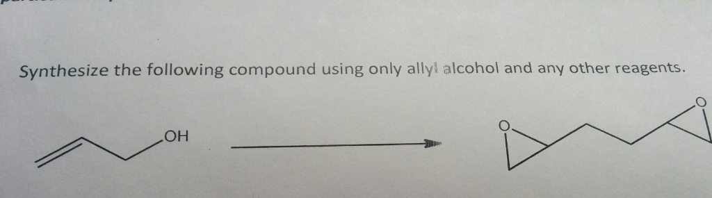 Solved Synthesize the following compound using only ally | Chegg.com