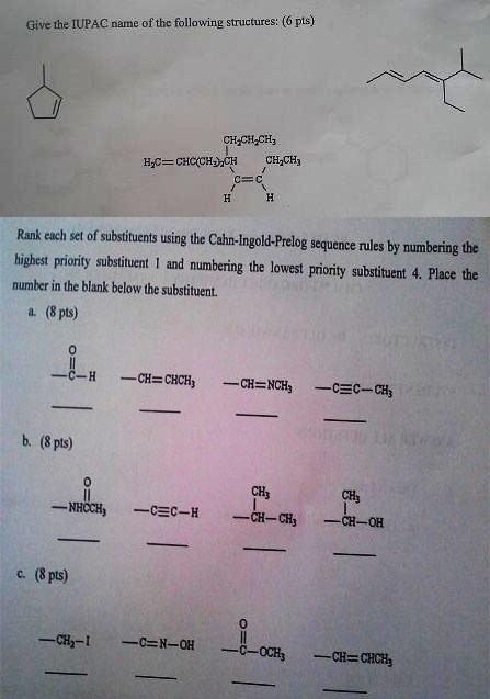 Solved Give to IUPAC name of the following structures: Rank | Chegg.com