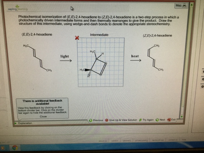 Solved Map Photochemical isomerization of | Chegg.com