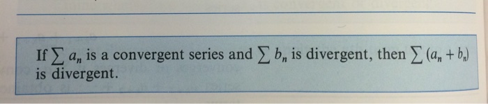 Solved Use known convergent or divergent series, together | Chegg.com