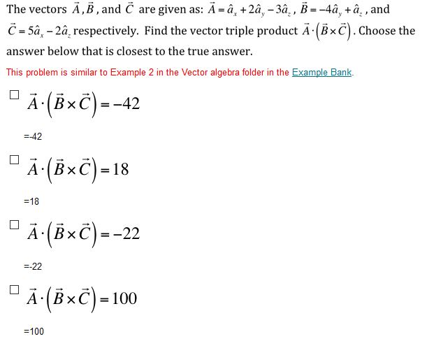 Solved The vectors A, B , and Care given as. A = ax + 24,-3a | Chegg.com