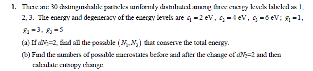There are 30 distinguishable particles uniformly | Chegg.com
