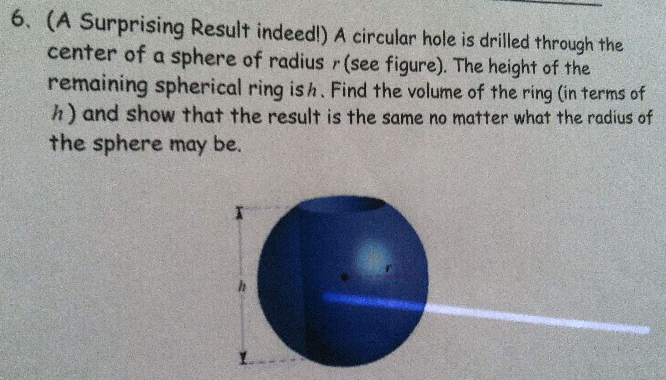 (A Surprising Result indeed!) A circular hole is | Chegg.com