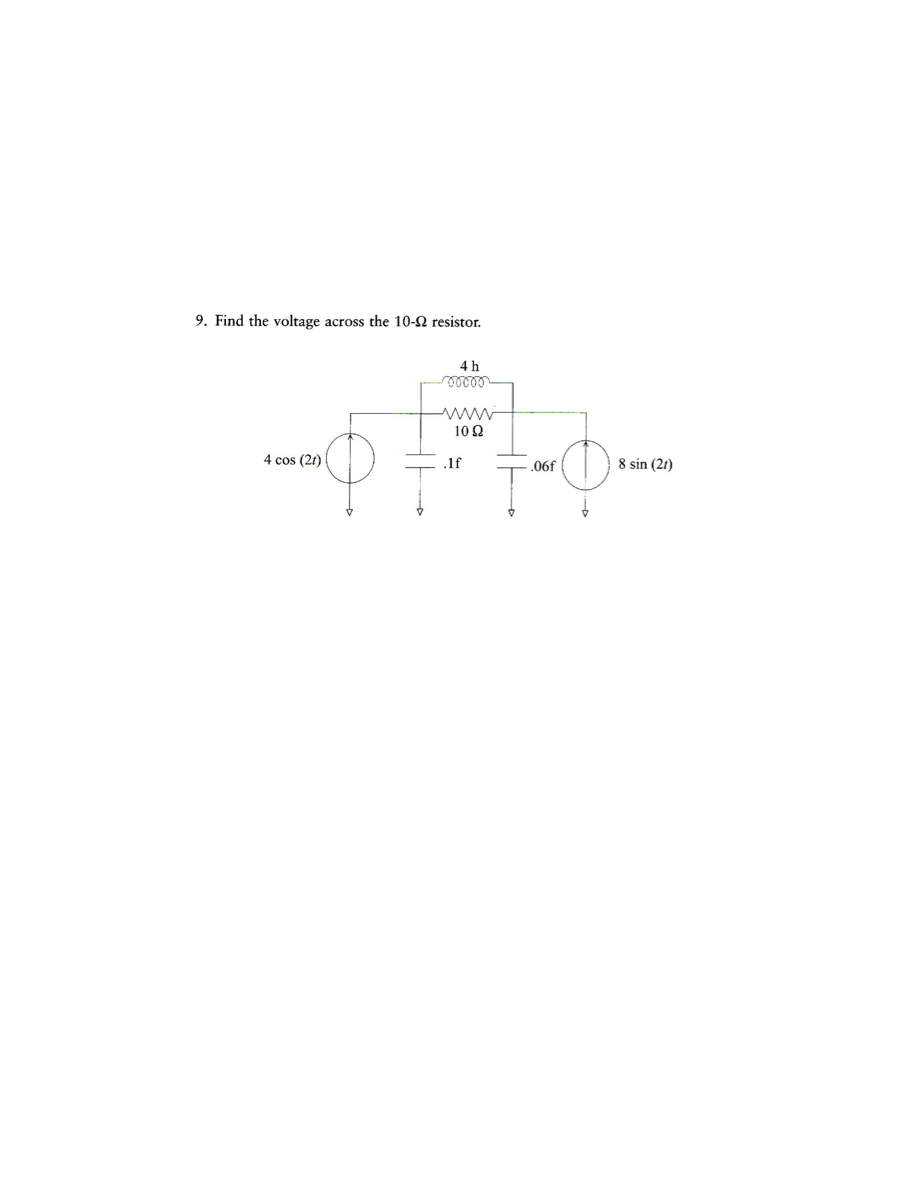 Solved Find the voltage across the 10-Ohm resistor. | Chegg.com