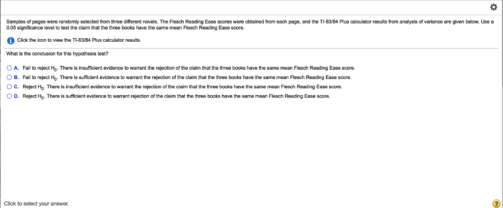 Solved Samples of pages were randomly selected from three | Chegg.com