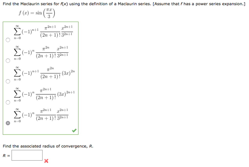 Solved Find the Maclaurin series for f(x) using the | Chegg.com