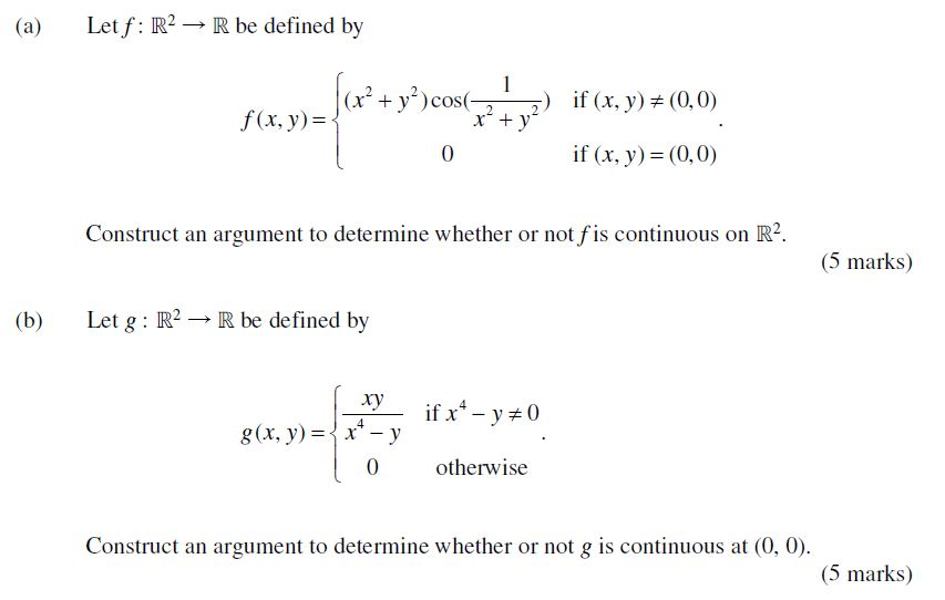 Solved Let f: R^2 rightarrow R be defined by f(x, y) = | Chegg.com