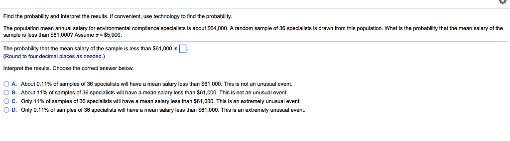 Solved Find the probability and interpret the results. If | Chegg.com