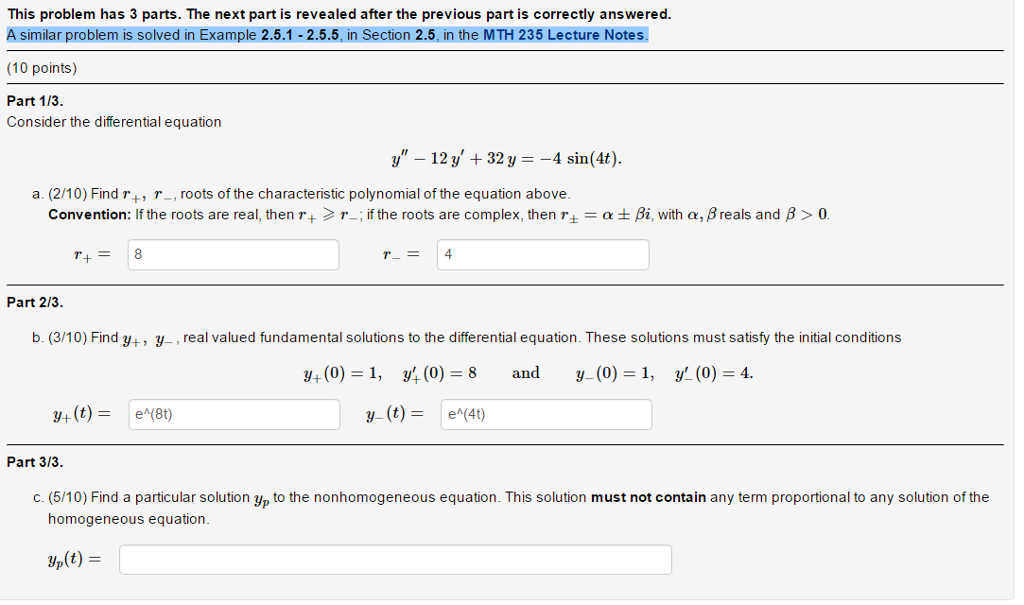 Solved Consider the differential equation y" - 12y' + 32y = | Chegg.com